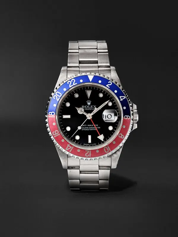 STEPHANIE WINDSOR Rolex Vintage 1996 Pepsi Gmt Master Automatic 40mm Stainless Steel Watch, Ref. 16700 - Black