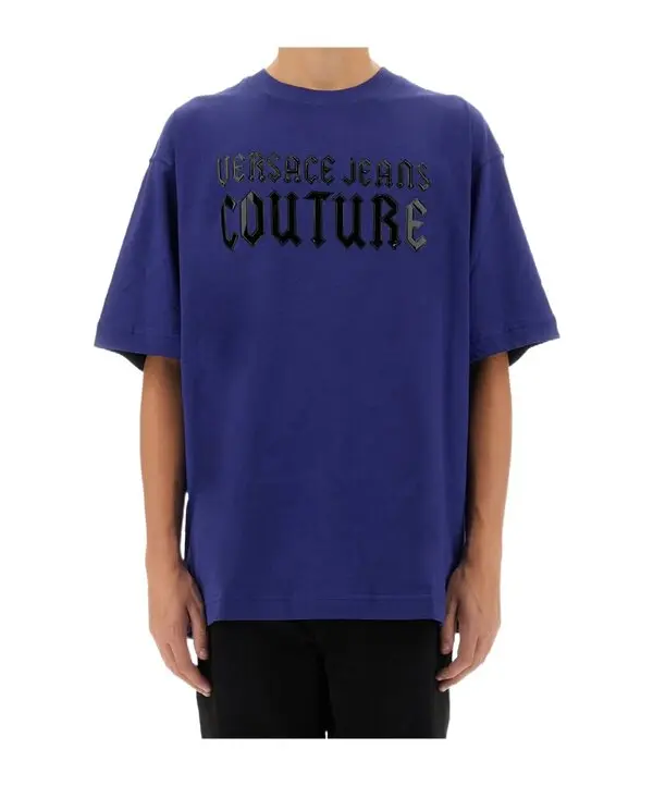 Versace Logo-patch Crewneck T-shirt