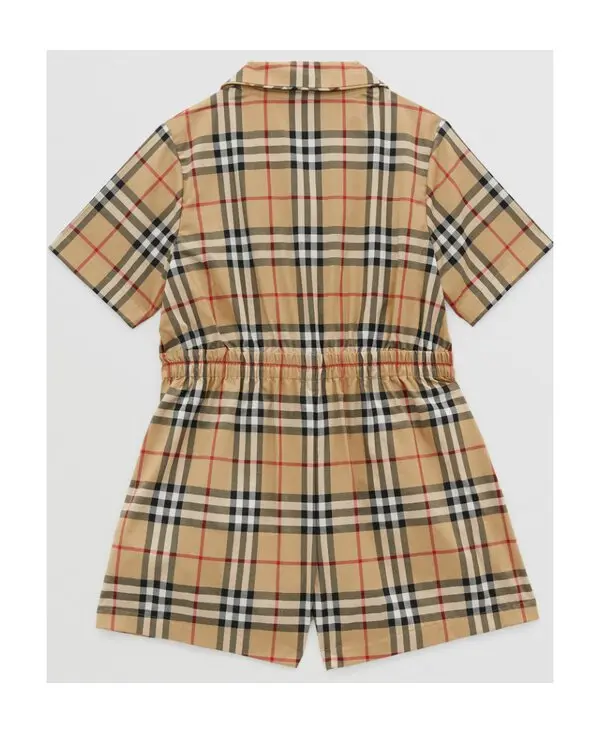 Burberry Vintage Check Stretch-cotton Twill Playsuit