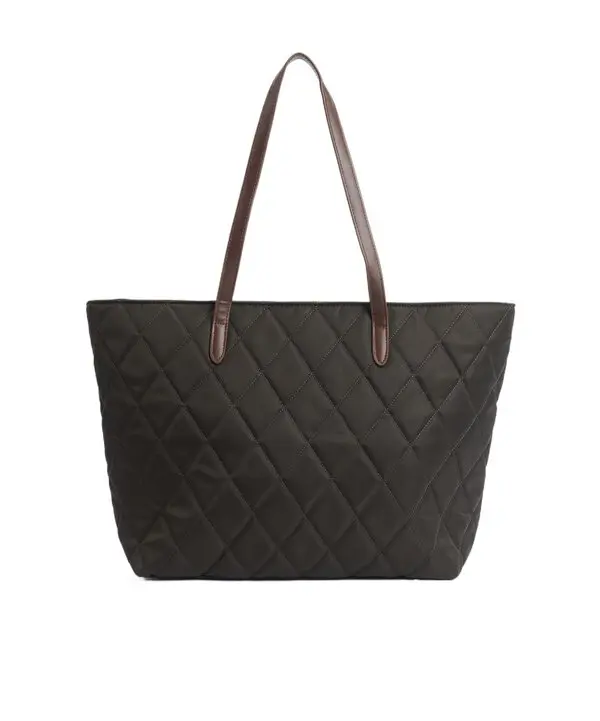 Barbour Logo Patch Quilted Tote Bag