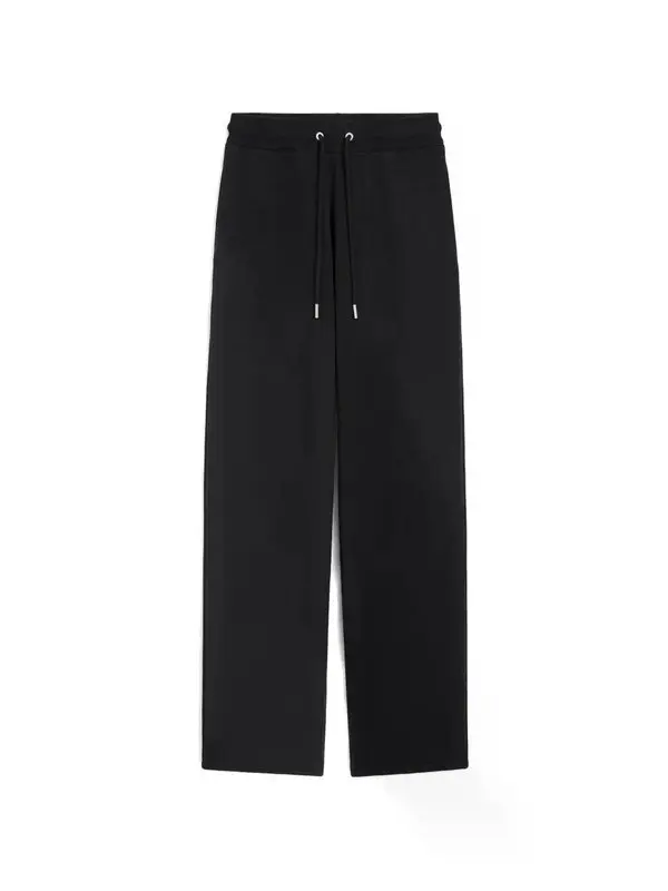 AMI Paris Cotton Track Pants With De Coeur - Black