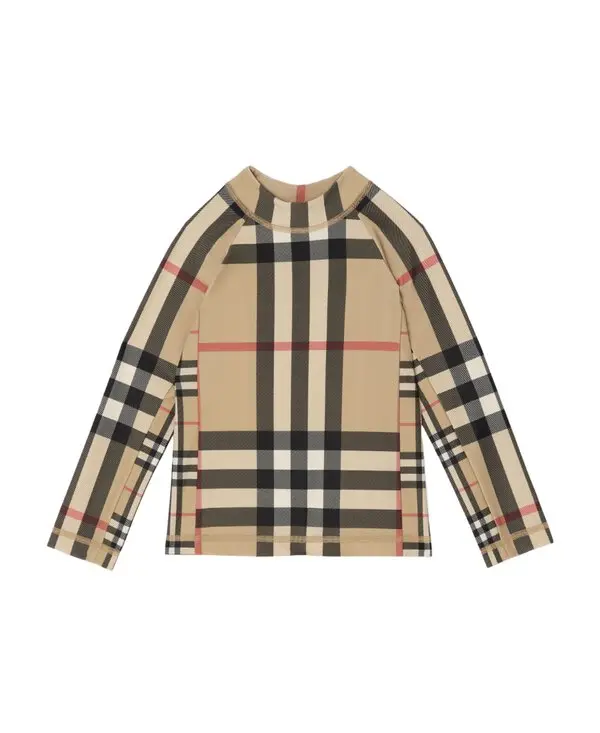 Burberry Checked Long Sleeve Top