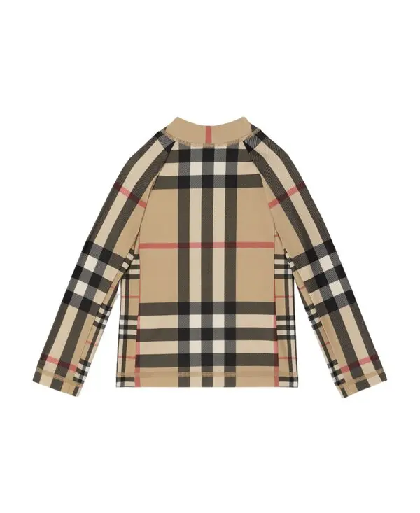 Burberry Checked Long Sleeve Top