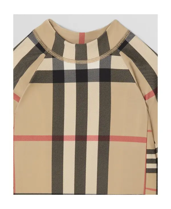 Burberry Checked Long Sleeve Top