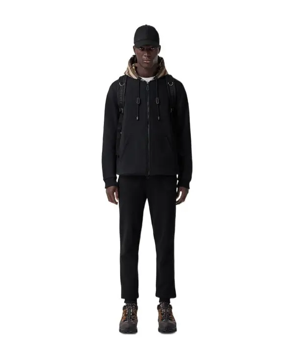 Burberry Check Hood Cotton Blend Zip Hoodie