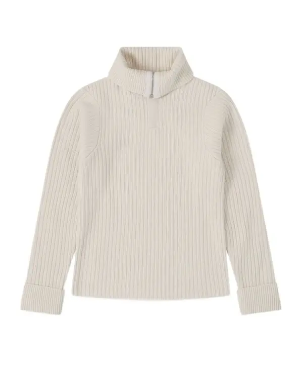 Bottega Veneta Long Sleeve Knit Top With Zip Collar