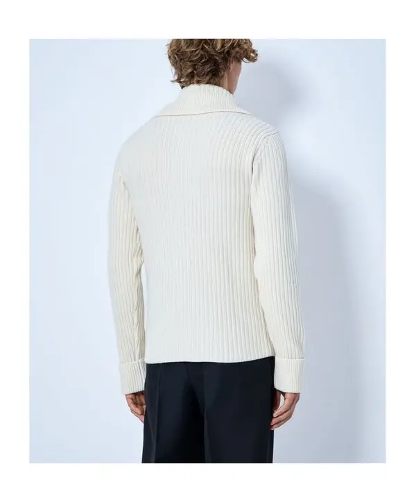 Bottega Veneta Long Sleeve Knit Top With Zip Collar