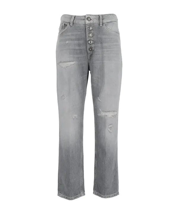 DONDUP Distressed Button-front Jeans - No