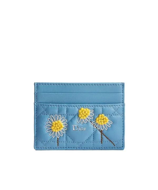 Dior Dioriviera Jardin Freesia Card Holder - Blue