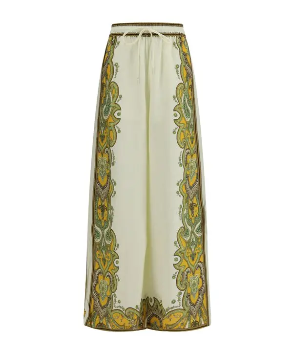 ALEMAIS Porter Paisley Wide-leg Pants
