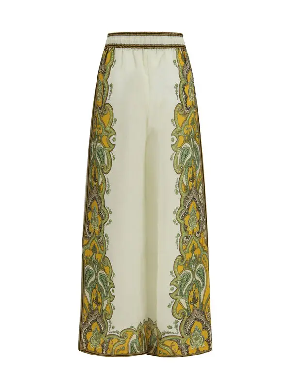 ALEMAIS Porter Paisley Wide-leg Pants