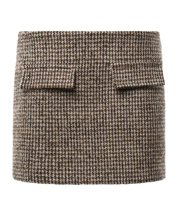 DONDUP Houndstooth Mini Skirt - No