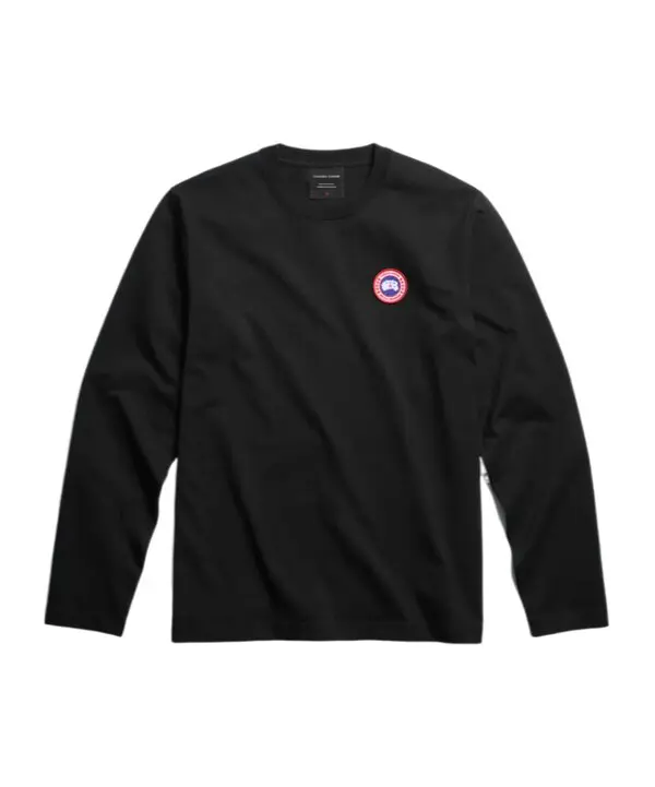 Canada Goose Vantage Logo Long Sleeve T-shirt - Black