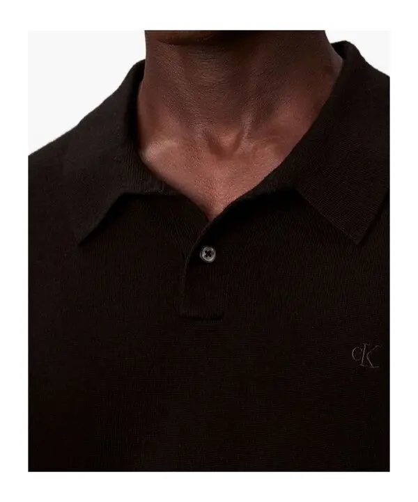 Calvin Klein Merino Wool Polo Jumper