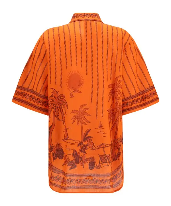 ALEMAIS Printed Oversized Shirt