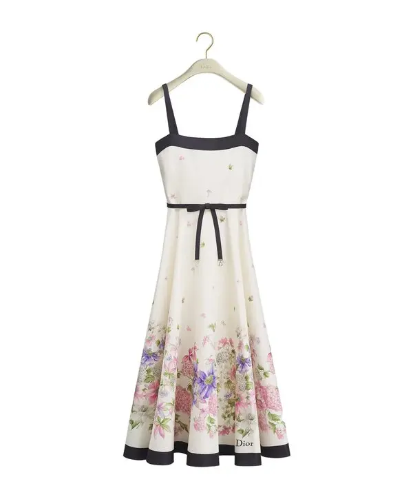 Dior Mid-length Flared Dress With Belt