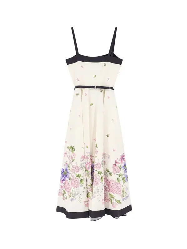 Dior Mid-length Flared Dress With Belt