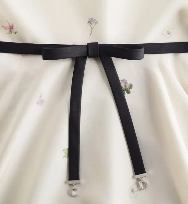 Dior Mid-length Flared Dress With Belt