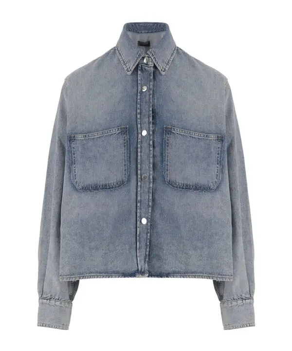 HAIKURE Boxy Denim Shirt - Gray