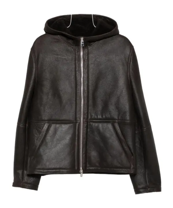 DONDUP Long-sleeve Leather Jacket - Dark Brown