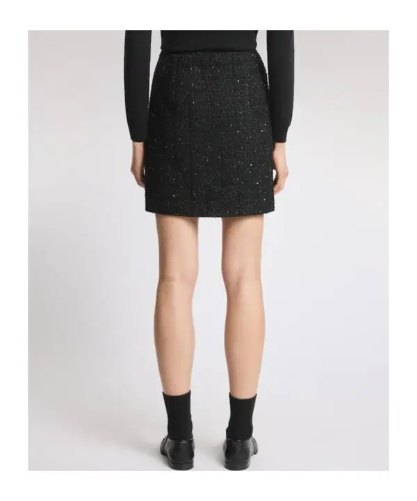 FAY Short Skirt In Bouclé Tweed With Sequins