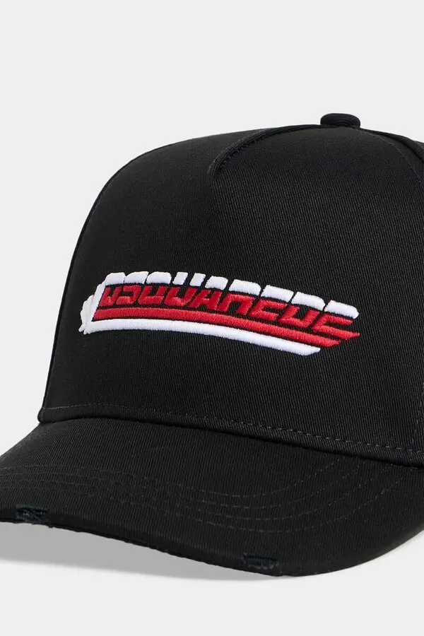 Dsquared2 Logo-embroidered Distressed Baseball Cap