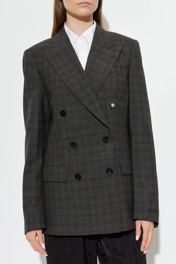 Dries Van Noten Double Breasted Wool Blazer