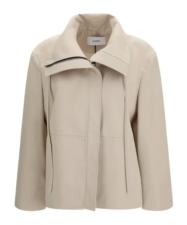 LARDINI High Neck Zip Jacket