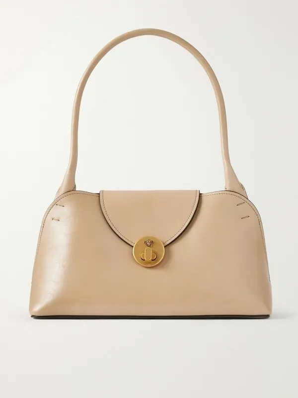 Versace Medusa Embellished Leather Shoulder Bag
