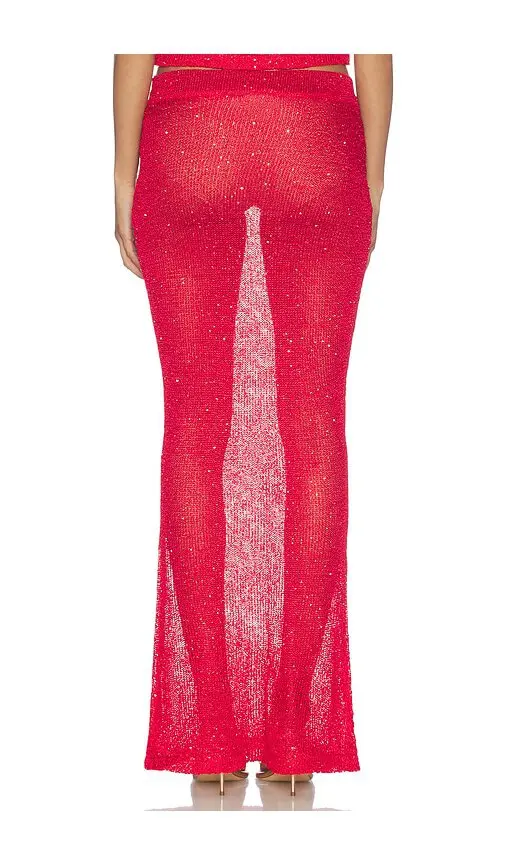 Superdown Miranda Maxi Skirt In Red