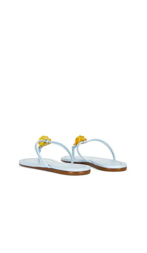 Farm Rio Shell Flat Sandal In Metallic Gold