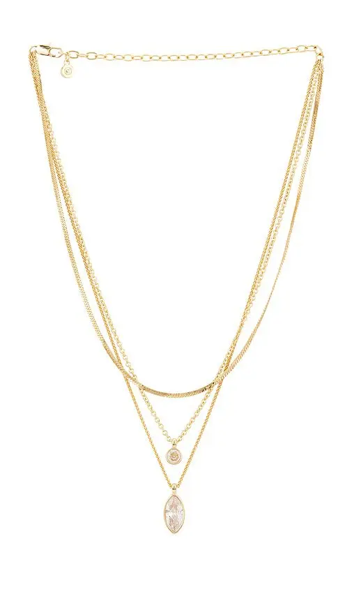 Ettika Classic Multi Stone Pendant In Metallic