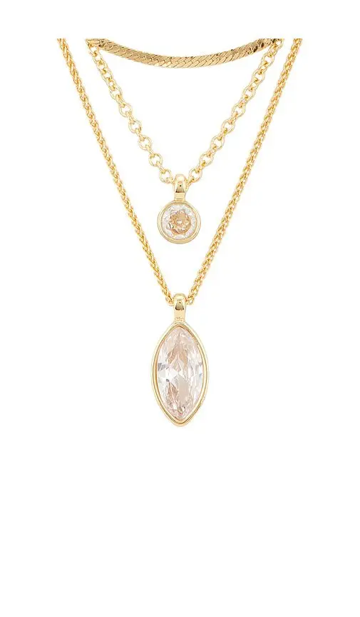 Ettika Classic Multi Stone Pendant In Metallic