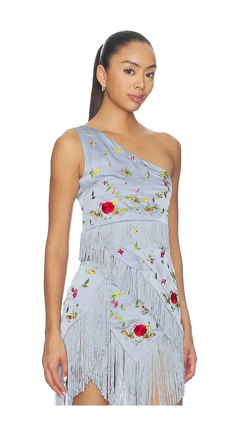 NIIHAI Lara Fringe Top - Powder Blue