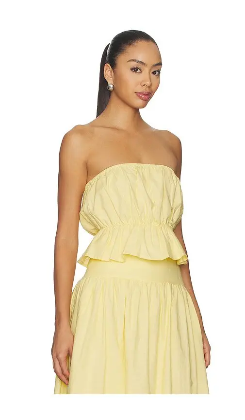 SNDYS. Nesa Strapless Top In Yellow