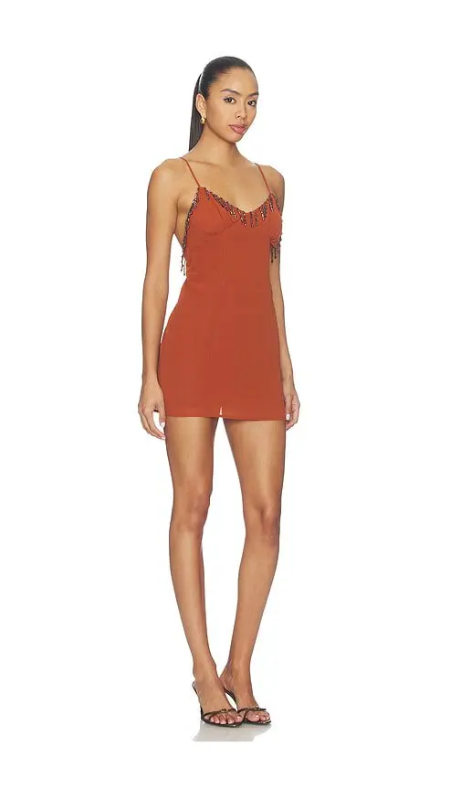 MORE TO COME Beaded Mini Dress