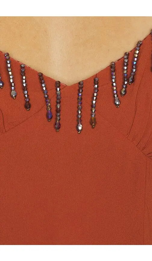 MORE TO COME Beaded Mini Dress