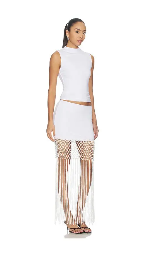 MORE TO COME Nolani Fringe Maxi Skirt Set