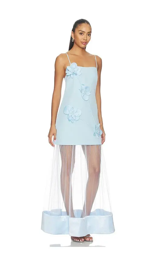 ELLIATT Reina 3d Floral Gown - Sky Blue