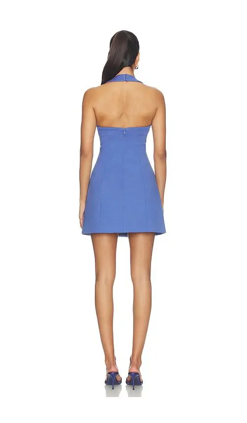 ELLIATT Talitha Halter Neck Mini Dress In Blue