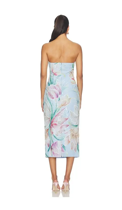 ELLIATT Priselle Strapless Midi Dress In Multi