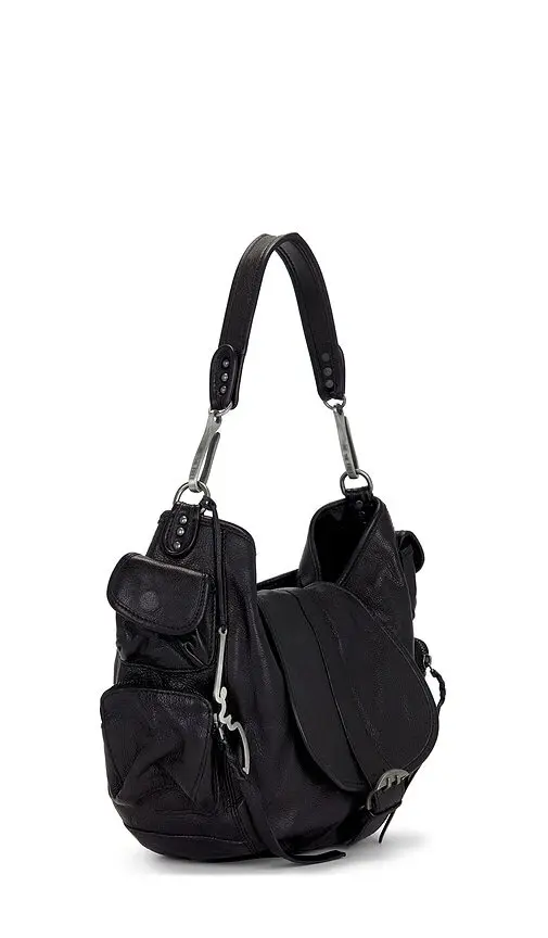 Free People Asher Leather Tote Bag - Black