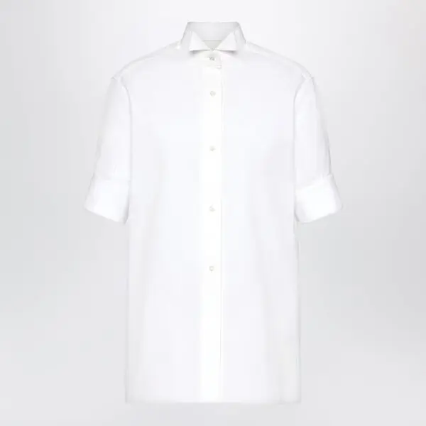 MAISON MARGIELA Short-sleeved Cotton Poplin Shirt - White