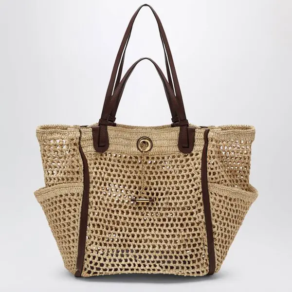 Chloé Iconic Raffia And Leather Tote Bag - Cream