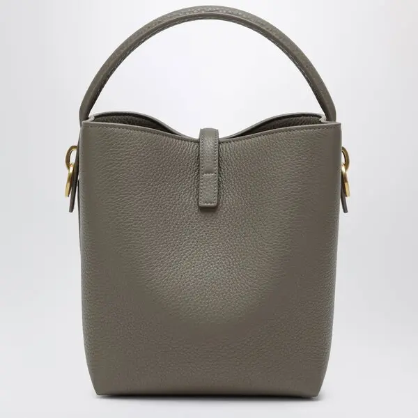 Saint Laurent Le 37 Bucket Bag In Grained Leather - Cream