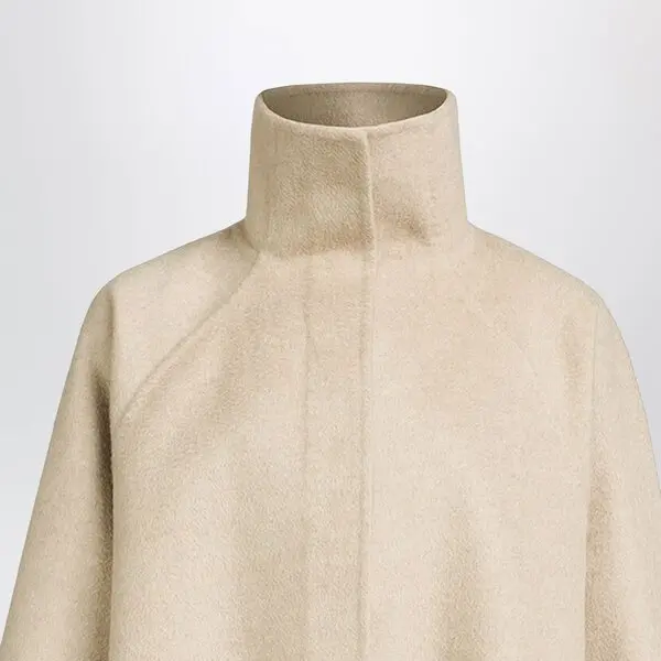 Alaïa Asymmetric Double-face Cashmere Coat - Cream