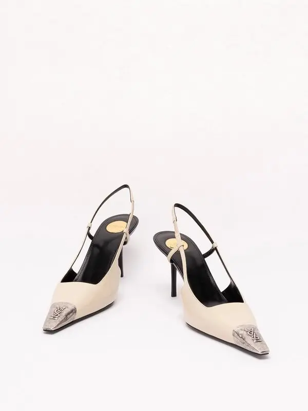 Saint Laurent Jeanne Slingback Pumps - Multicolor