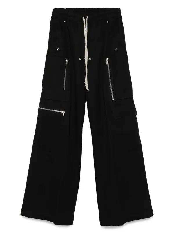 Rick Owens Wool Cargo Trousers With Zip Detailing - Multicolor
