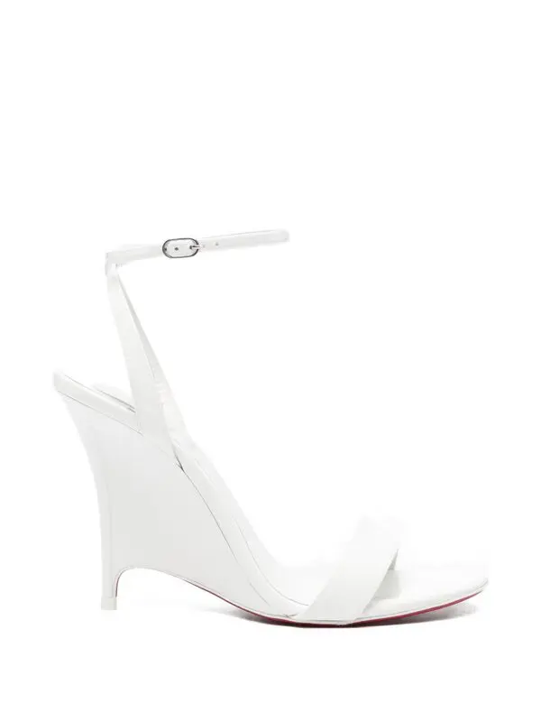 CHRISTIAN LOUBOUTIN Zeezeenella Patent Leather Wedge Sandals - Multicolor