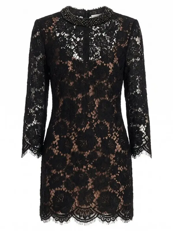 SELF-PORTRAIT Lace Embellished Mini Dress